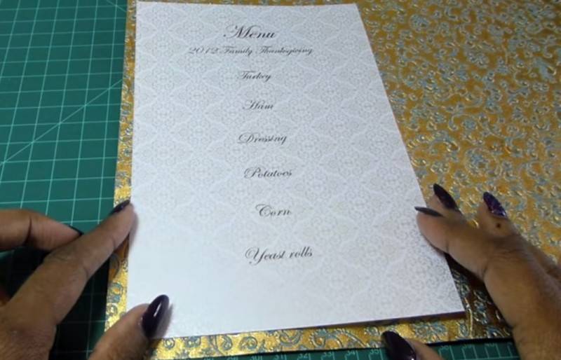 DIY Wedding Menu Card to Beautifully Show your Menu to Guests ...