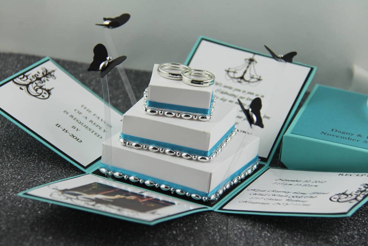 Exploding Box Wedding Invitations - Inspired Bride