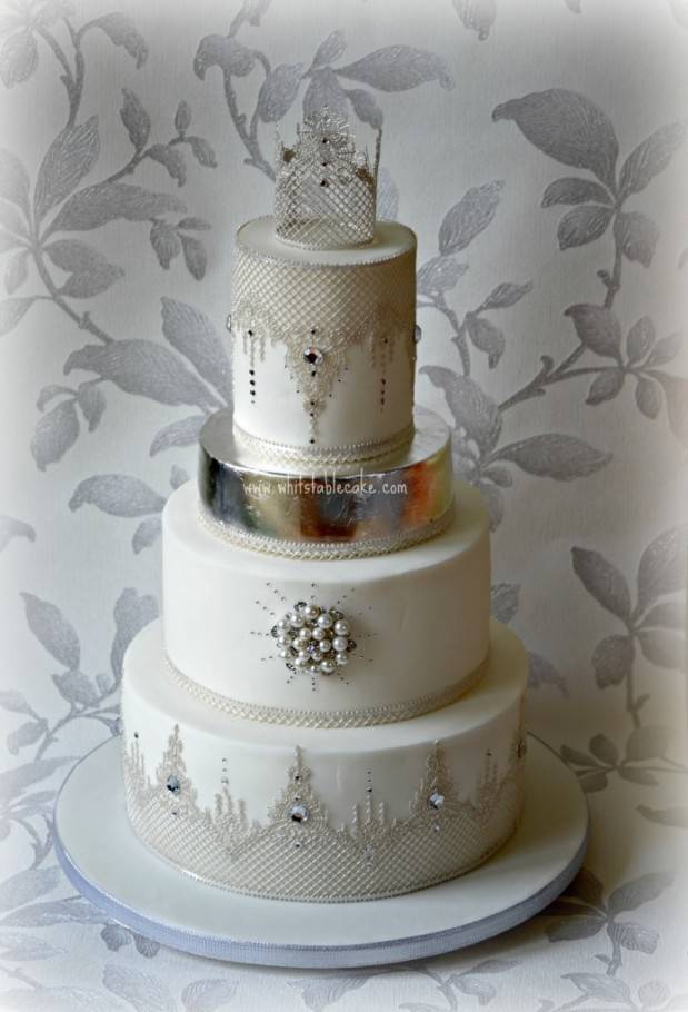 5 Gorgeous Silver Wedding Cakes Perfect for Spring - Inspired Bride